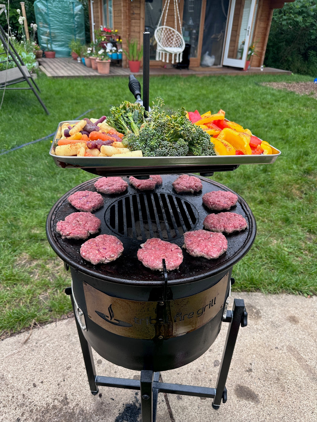 Tribal Fire Grill- Mini – Live Fire and Smoke